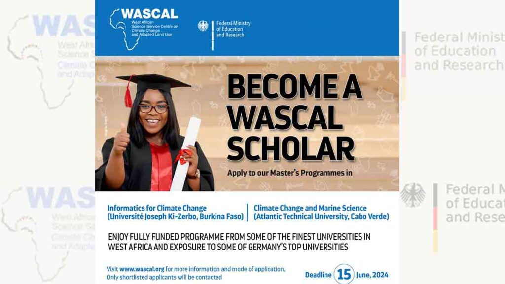 Fully Funded WASCAL Masters Research Programme 2024
