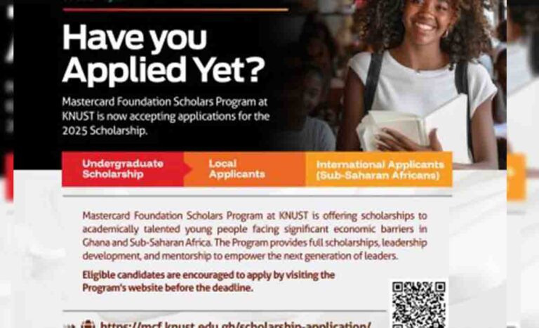 KNUST Mastercard Foundation Scholarship 2025 | Fully Funded